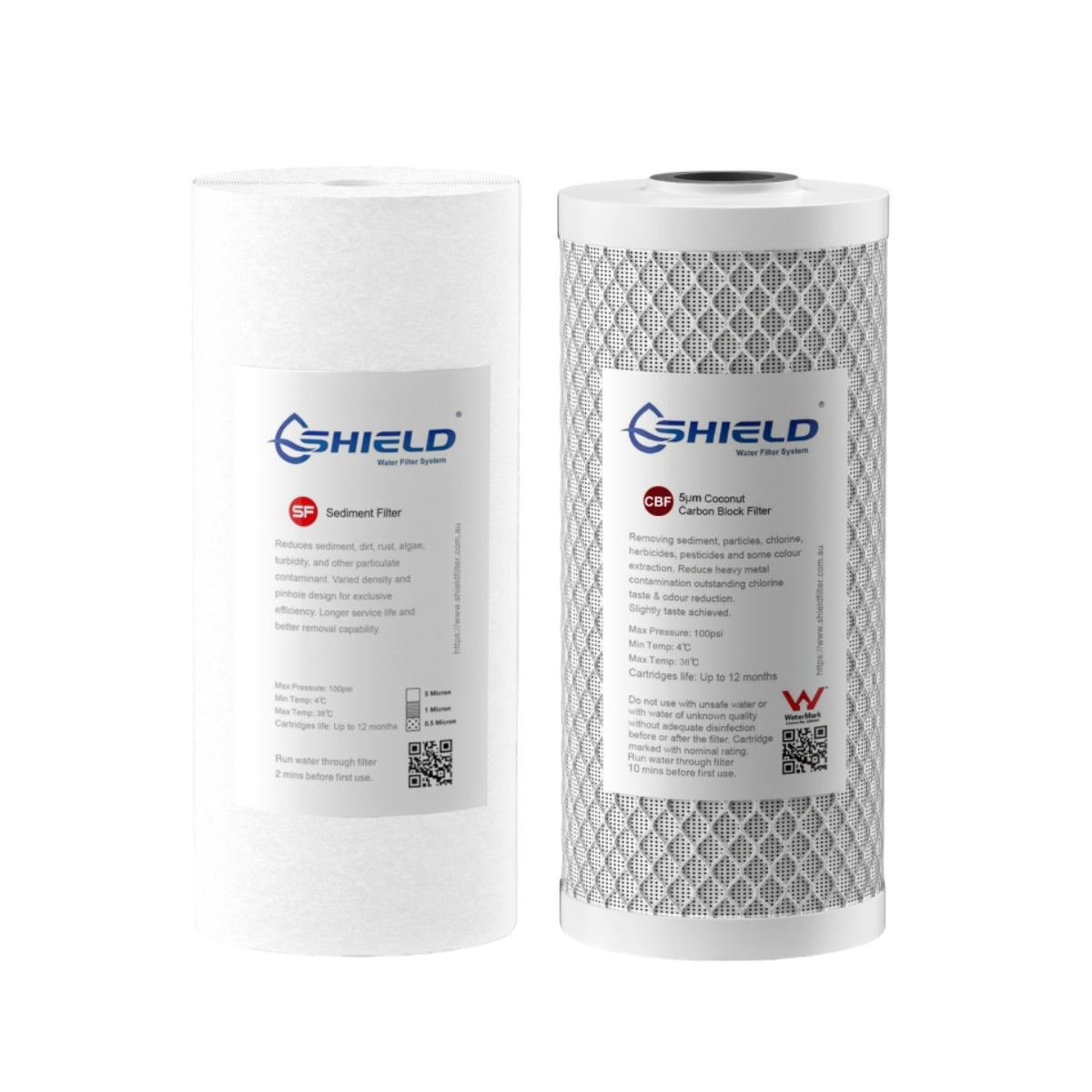 10” x 4.5” Big Blue Whole House Water Filter 5 Micron Sediment Carbon