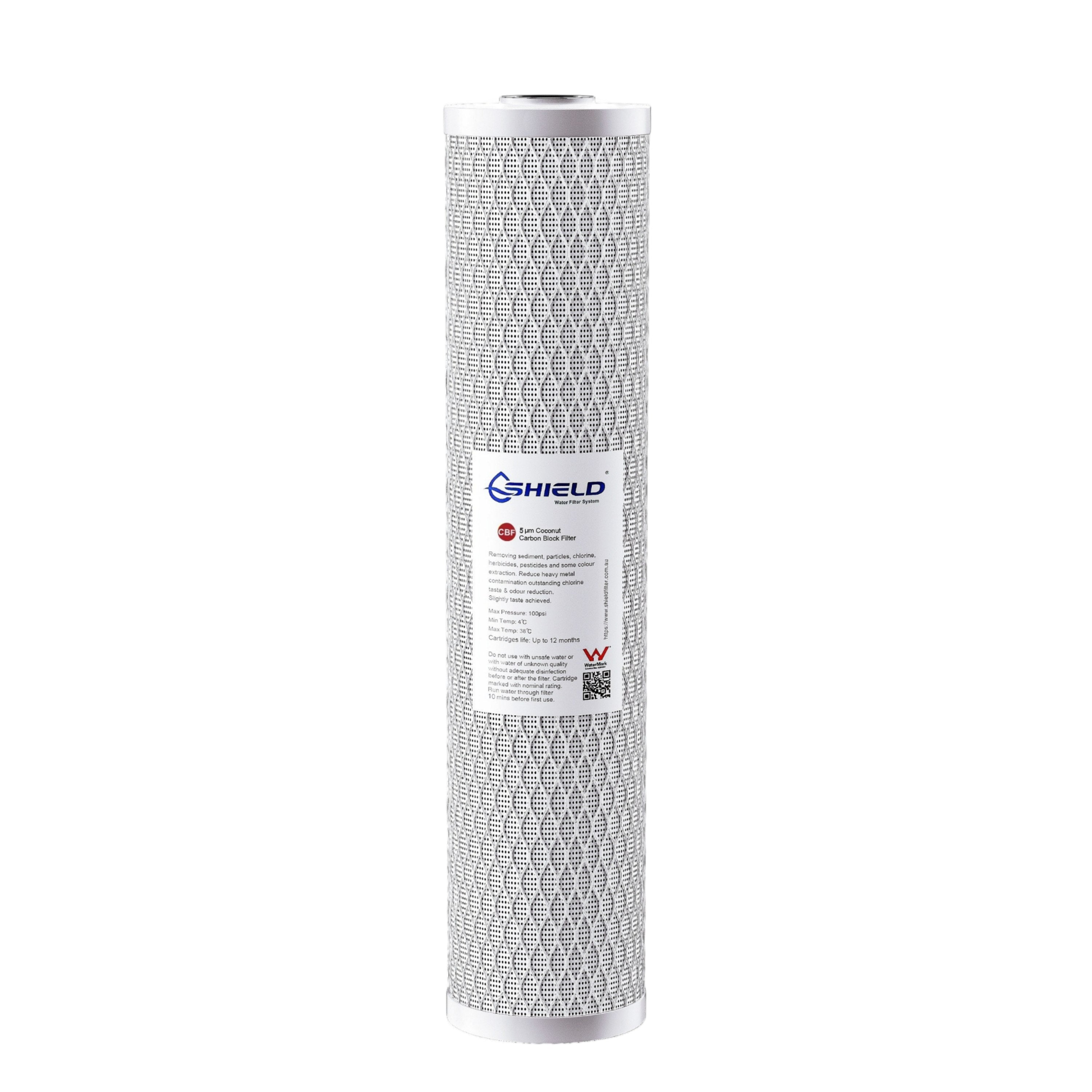 5 Micron Coconut Carbon Block Water Filter Cartridge | 20” x 4.5 ...