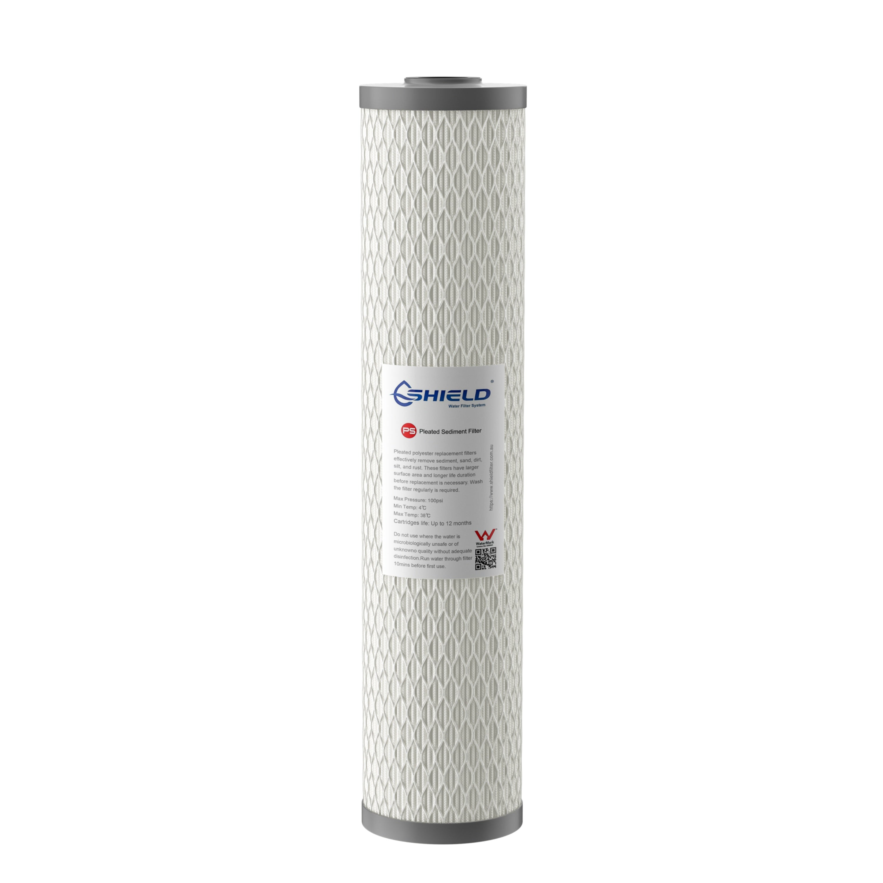 1 Micron Pleated Sediment Water Filter Cartridge | 20” x 4.5” Big Blue