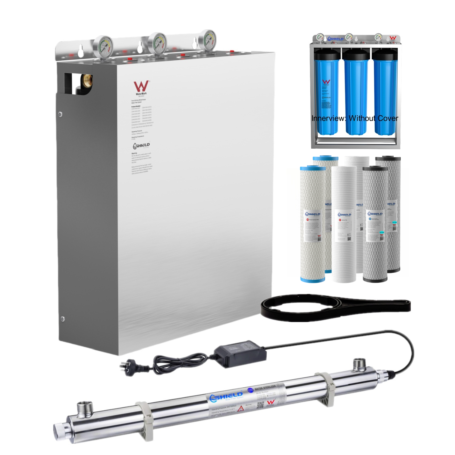 20” x 4.5” Rain Tank Whole House Water Filter System UV Sterilizer