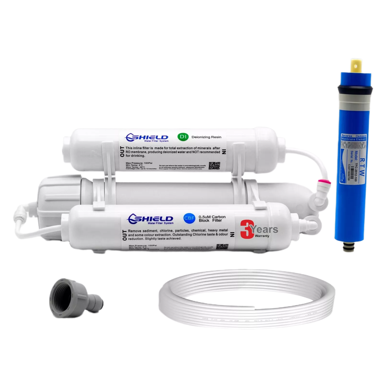 100GPD RO/DI Reverse Osmosis Water Filter System | 380LPD for Marine ...