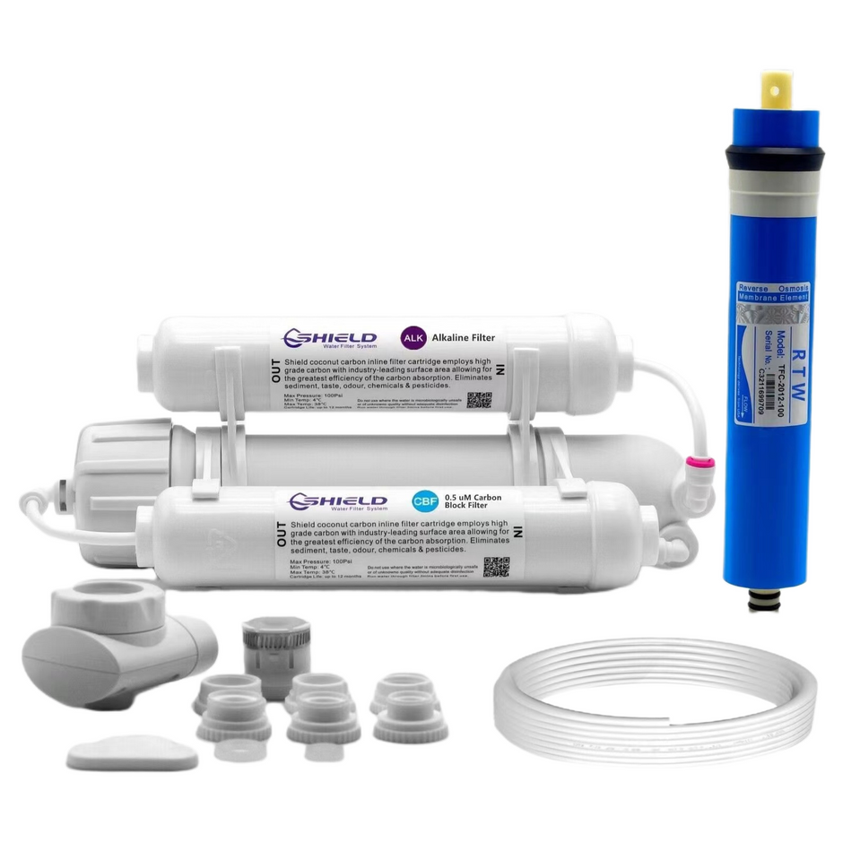 Portable Alkaline RO Water Filter System | 100GPD Reverse Osmosis Memb